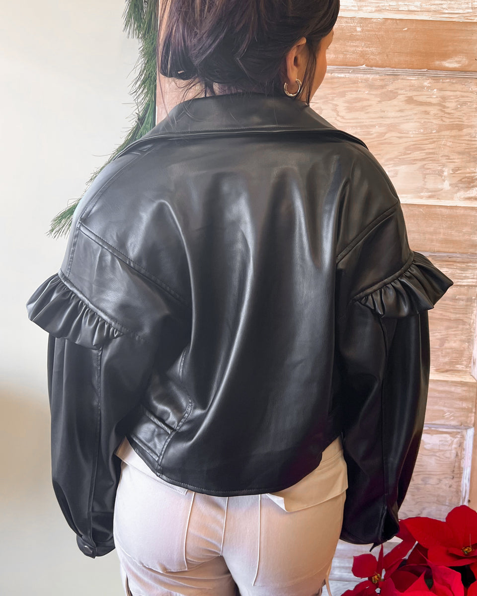 Mandy Faux Leather Jacket – Onyx Threads